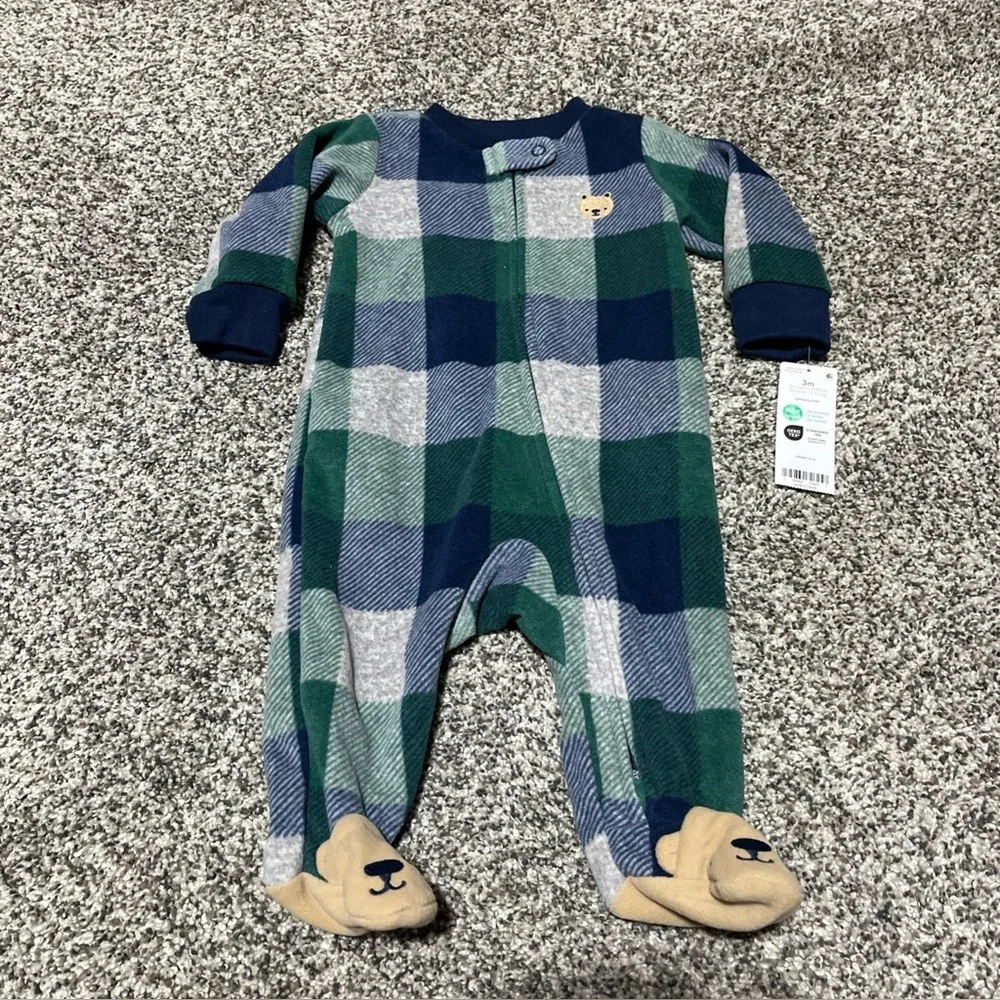 Carter's | One Pieces | Carters Baby Fleece One Piece 2 Way Zip Bear ...